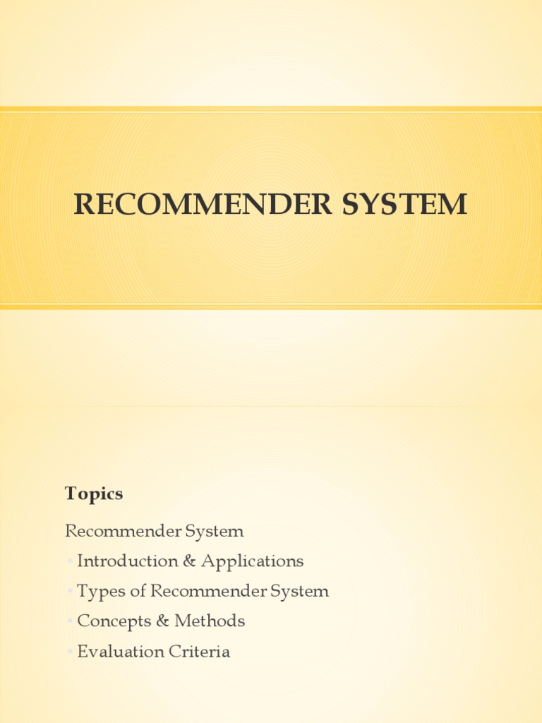Recommender System | PDF | Sensitivity And Specificity | Cross Validation (Statistics)