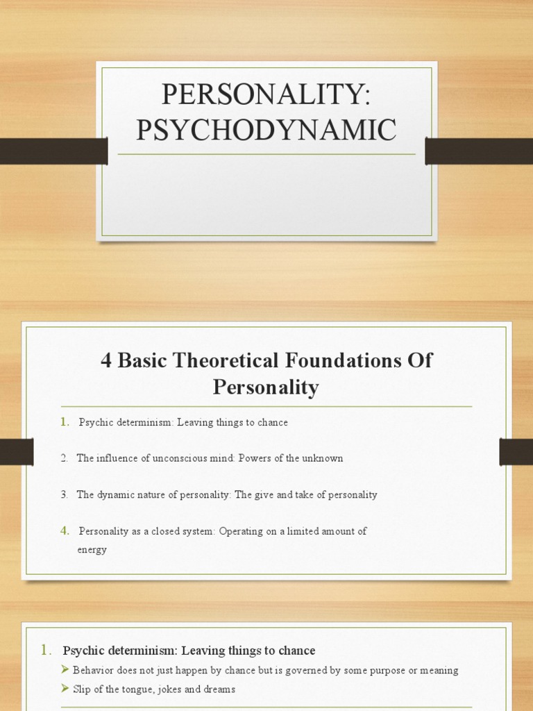 Teori Personaliti Psikodinamik | PDF | Id | Psychoanalytic Theory