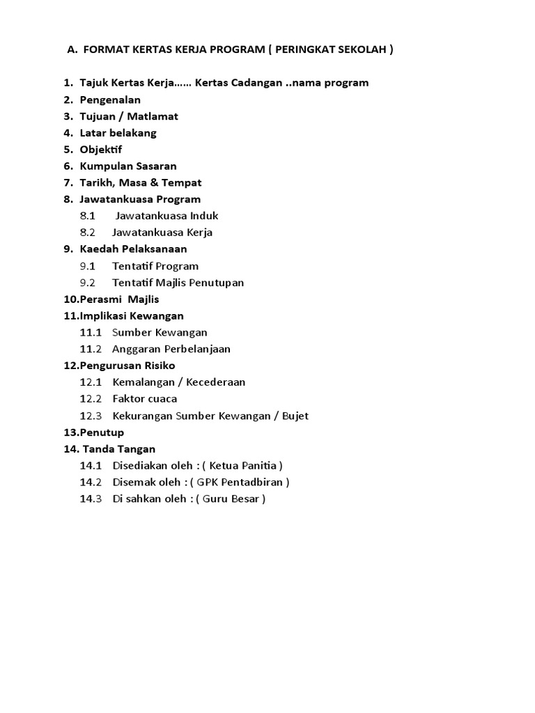 Format K.kerja SK (F) P7 | PDF