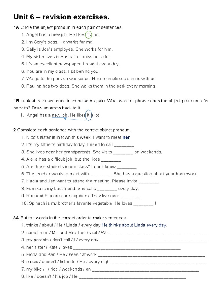 English File Elementary - Unit 6 - Revision | PDF | Linguistics | Syntax