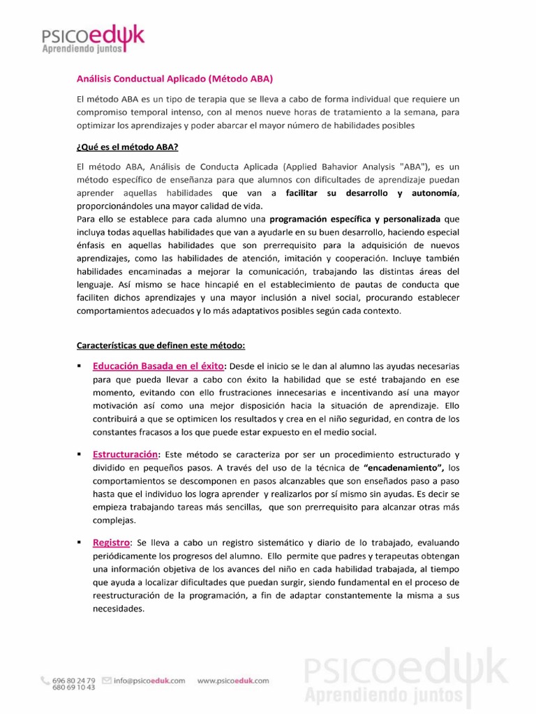 Terapia ABA | PDF