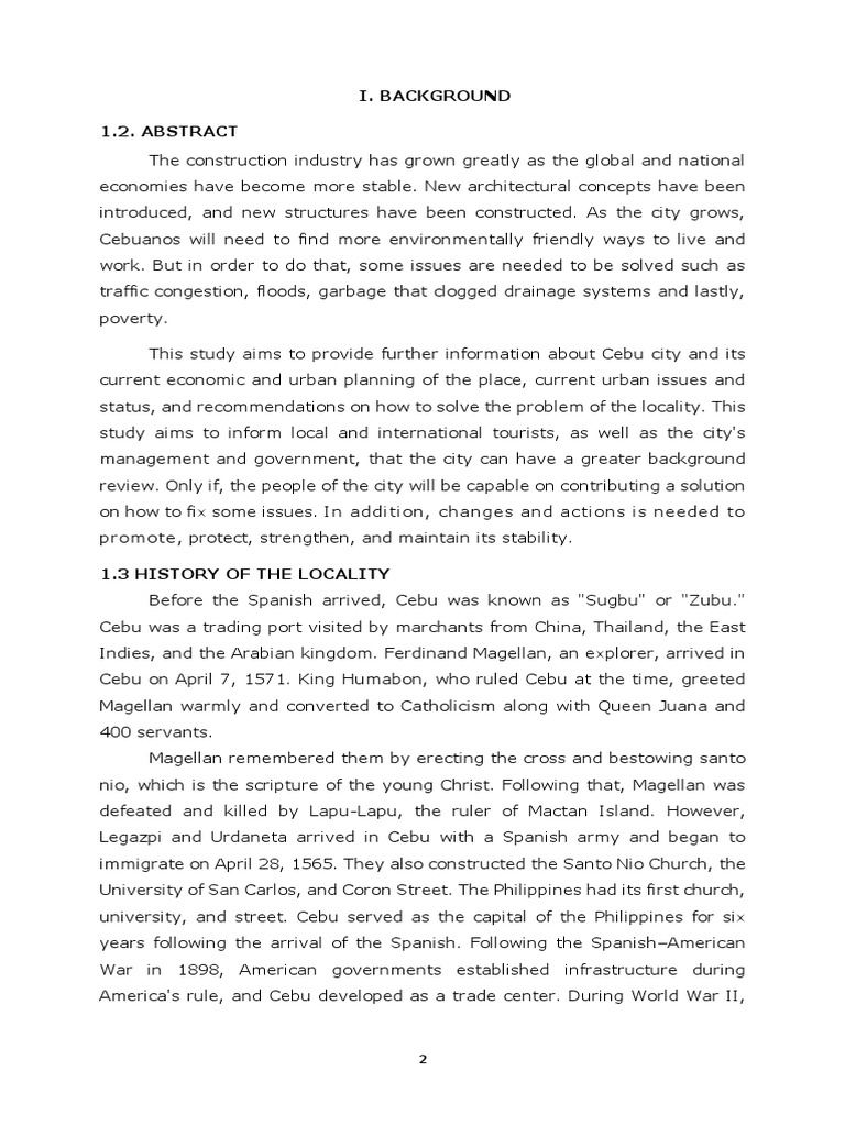 BACKGROUND OF THE STUDY | PDF | Cebu | City