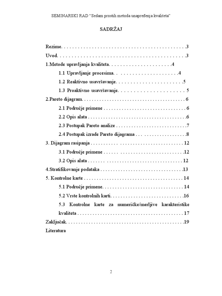 Menadzment Kvaliteta | PDF