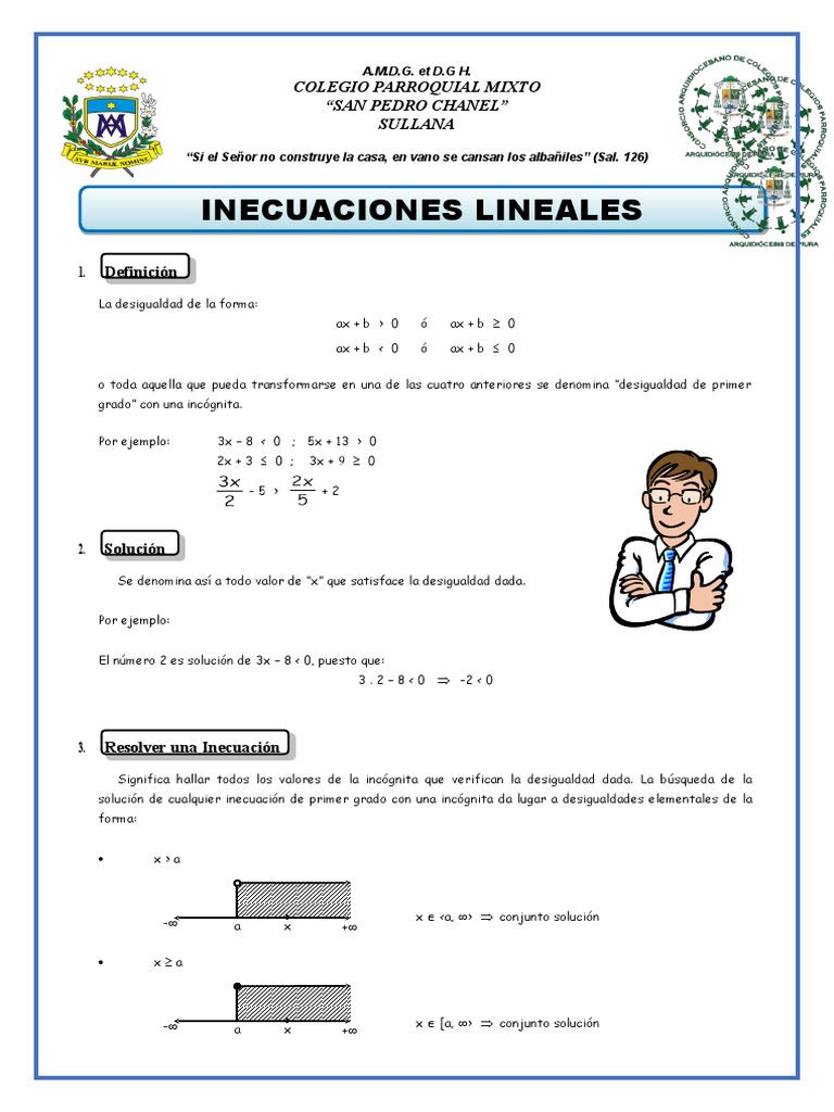 Inecuaciones | PDF | Desigualdad (Matemáticas) | Objetos matemáticos