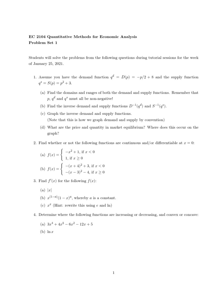 AY20-21 EC2104 Tut1 | PDF | Teaching Methods & Materials | Science ...