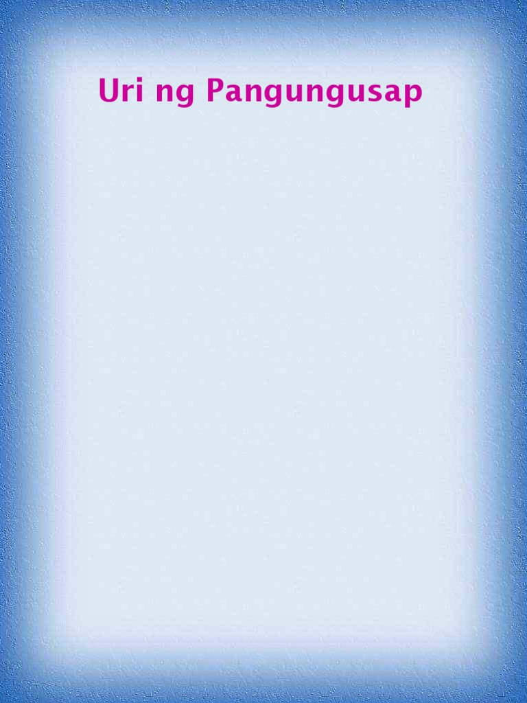 Uri NG Pangungusap | PDF