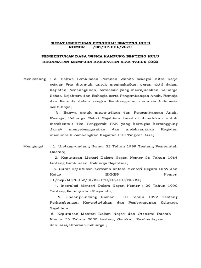 SK Dasa Wisma 2020 | PDF