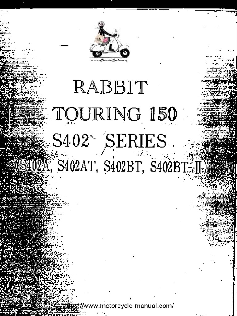 Fuji S402 Rabbit Touring 150 Scooter Illustrated Parts List Diagram ...