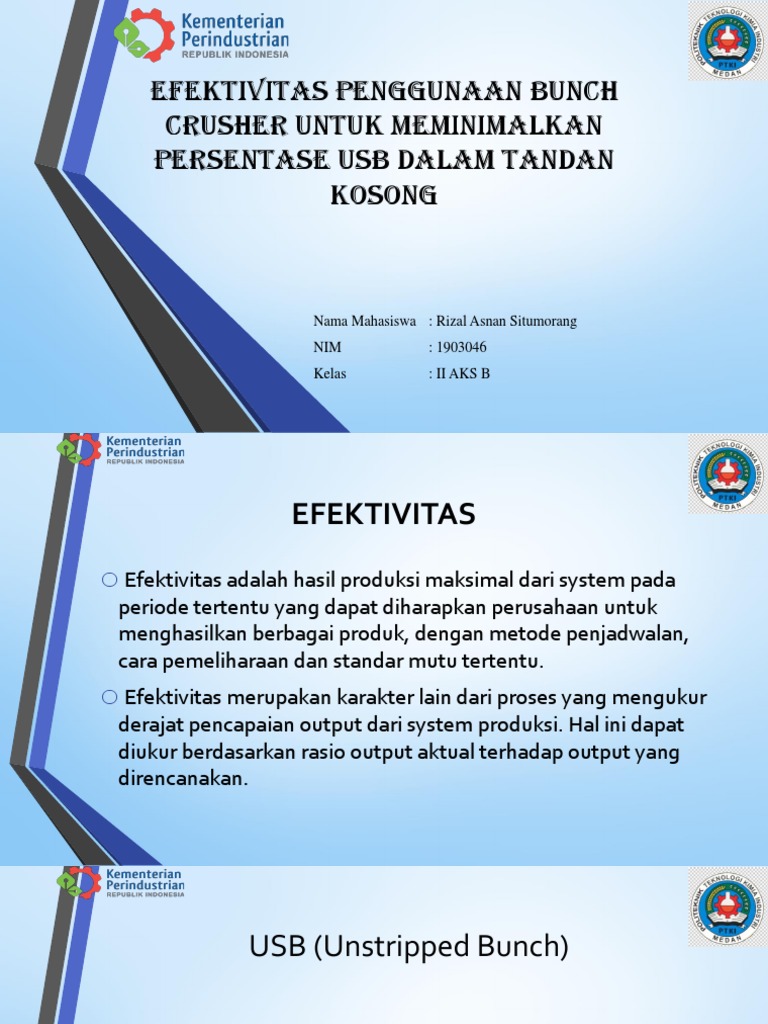 Efektivitas Bunch Crusher Turunkan USB | PDF