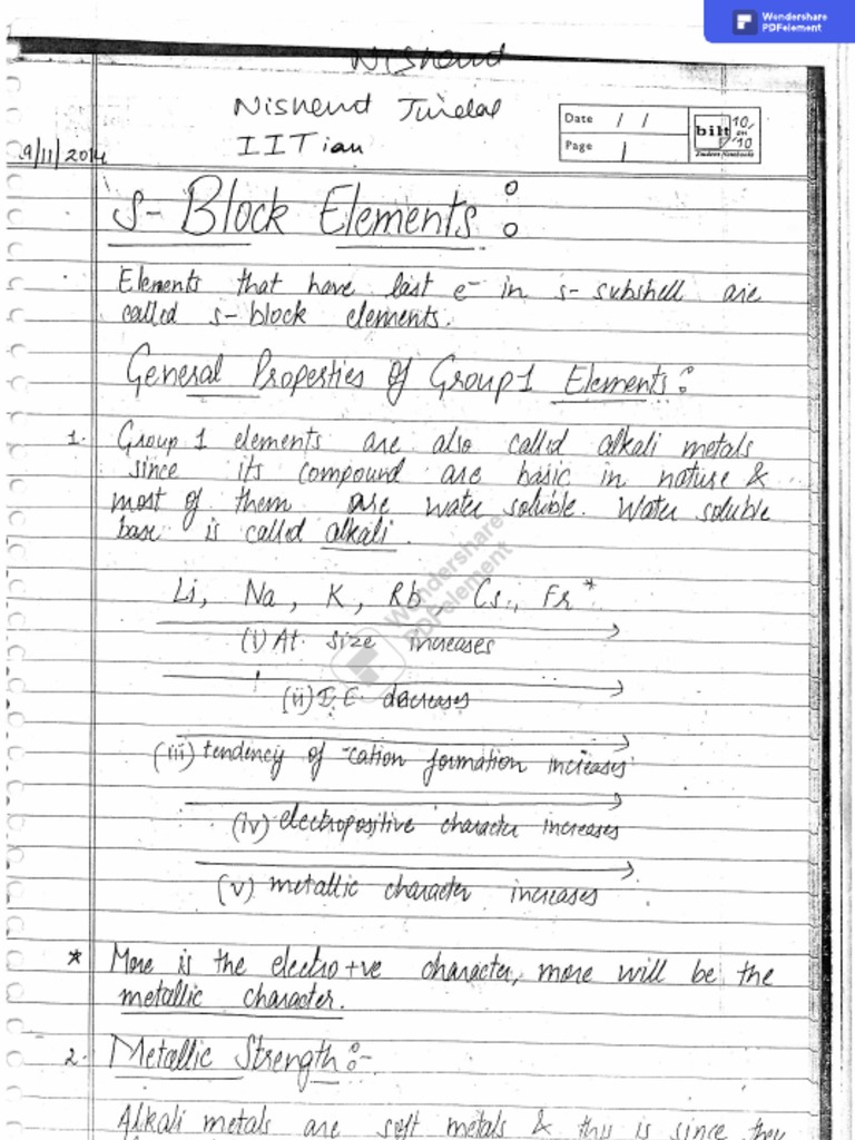 Inorganic Chemistry Notes | PDF