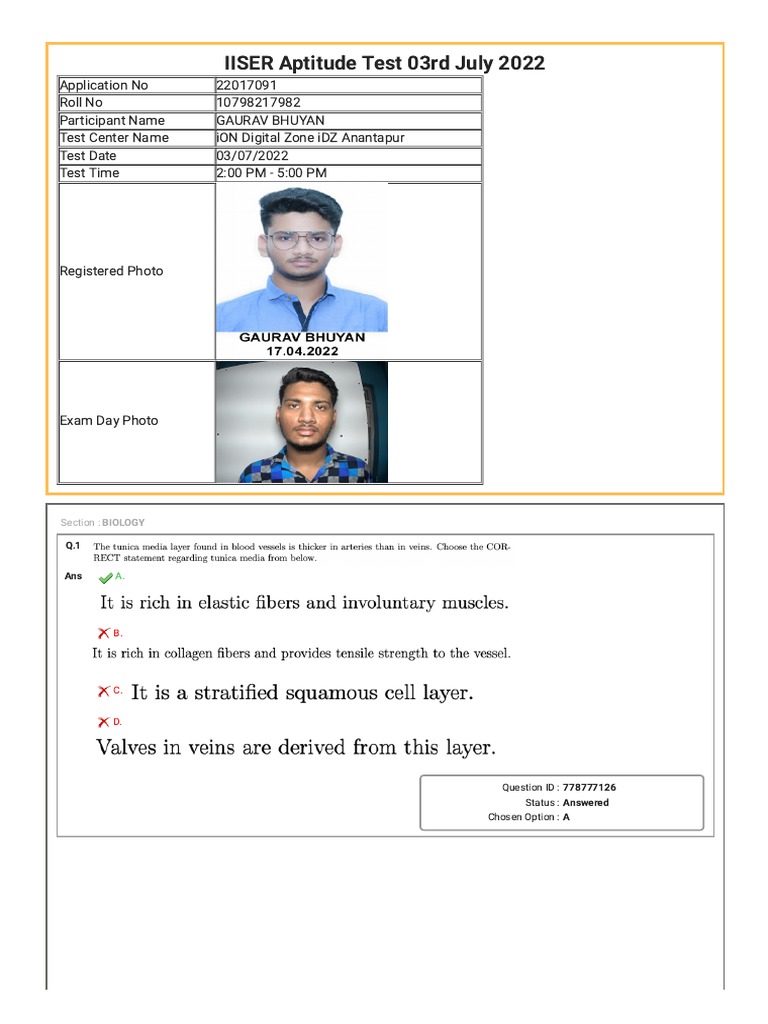 IISER 2022 Question Paper | PDF | Qualifications | Student Assessment ...