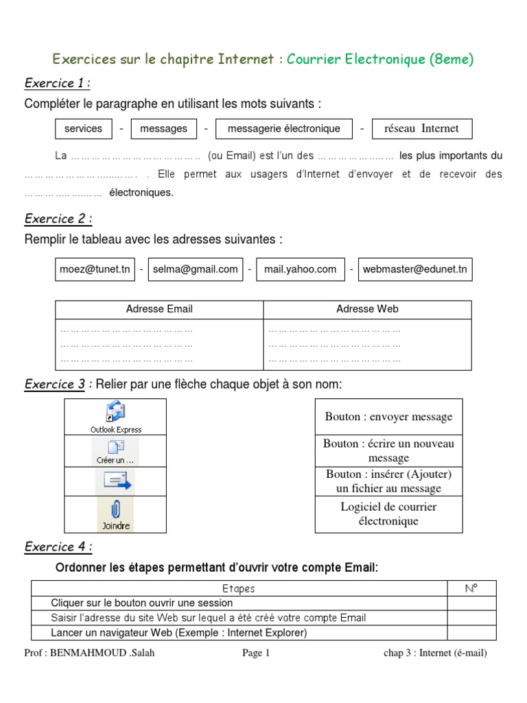 Exercice Envoie de Mail | PDF | Internet | Internet et Web