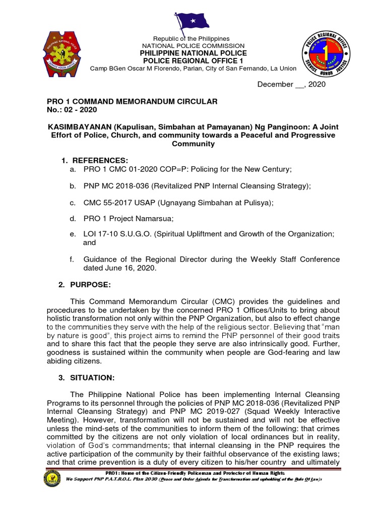 Philippine National Police Police Regional Office 1 | PDF | Community | Rule Of Law