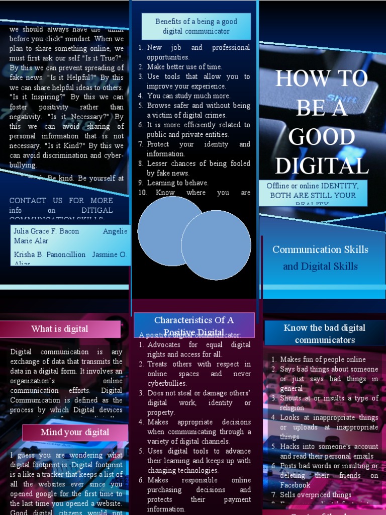 How To BEA Good Digital: Communication Skills | PDF | Online And ...
