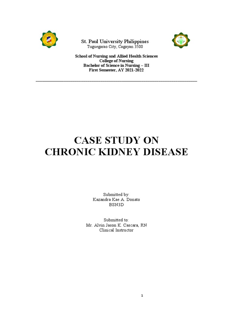 Chronic Kidney Disease Case Study | PDF | Anatomical Terms Of Motion | Chronic Kidney Disease