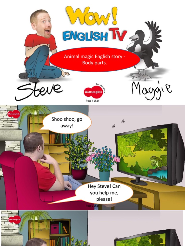 02 Animal Magic English Story - Body Parts | PDF