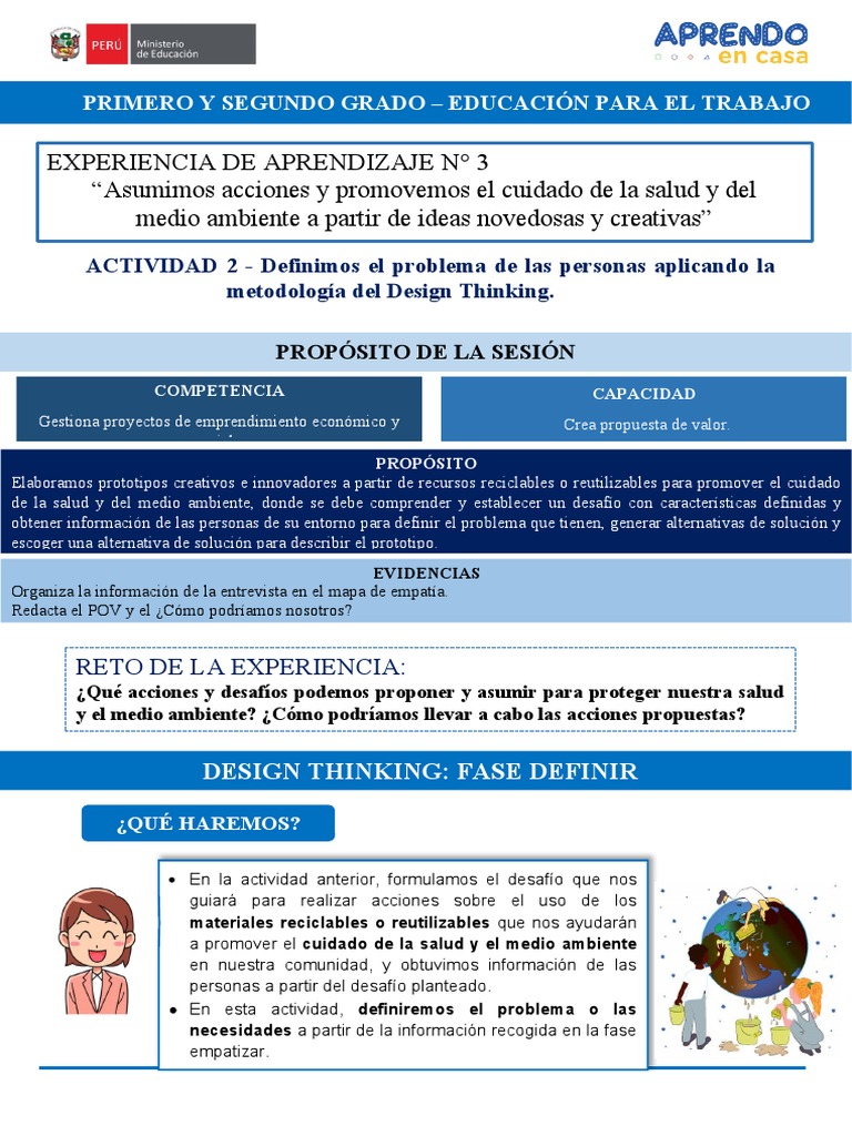 Iii Experiencia De Aprendizaje Act 2 1 Y 2 Grado Pdf El