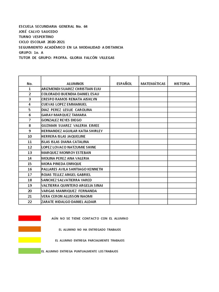 Seguimiento Académico | PDF