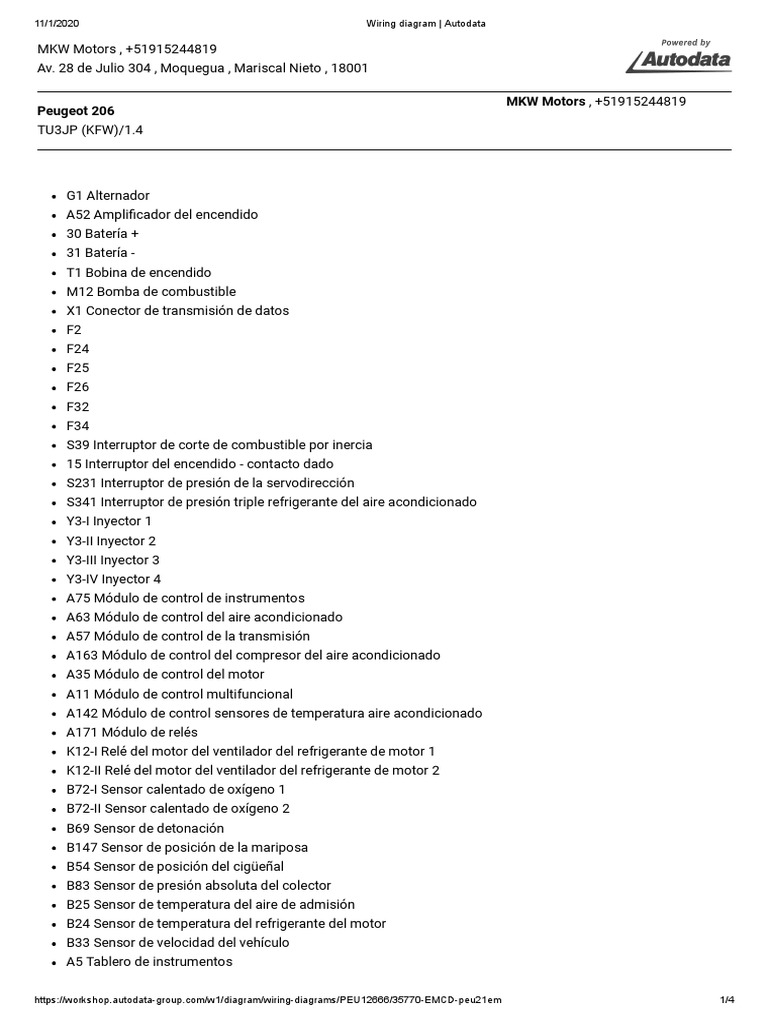 Wiring Diagram - Autodata | PDF | Ingeniería mecánica | Bienes ...