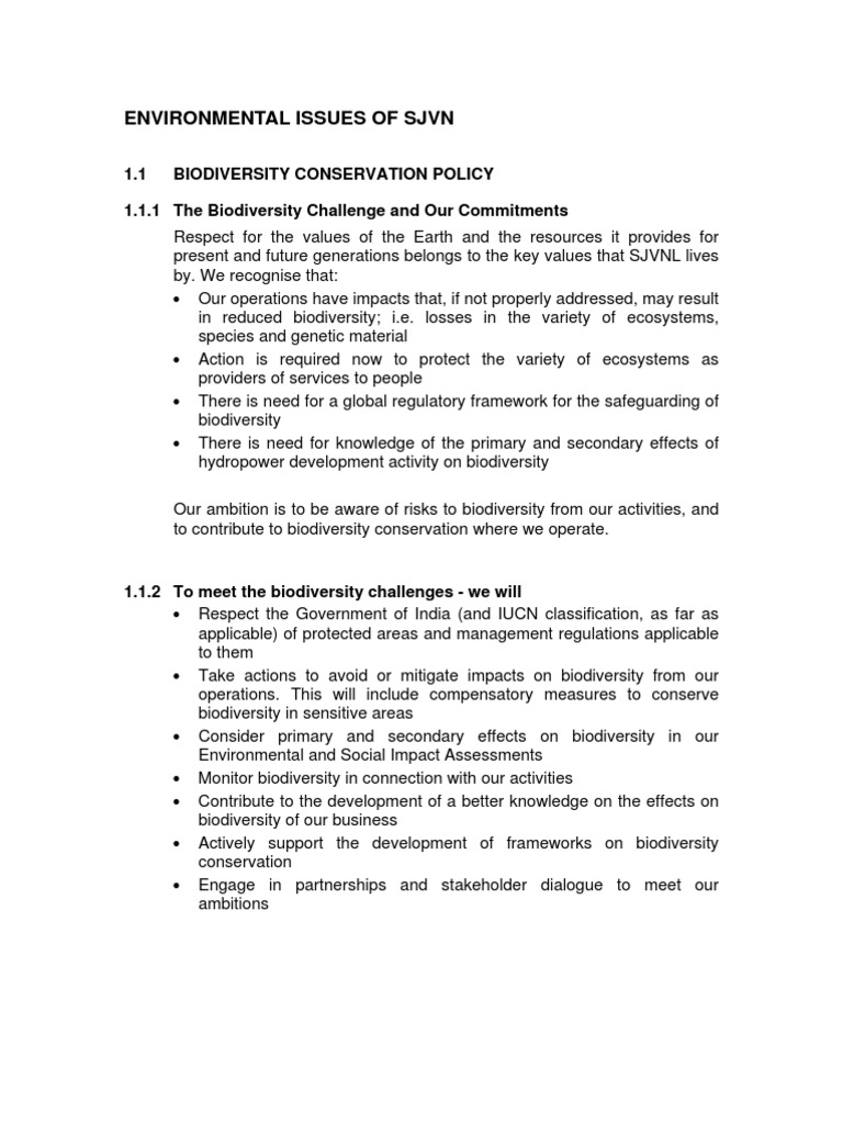 Environment A | PDF | Environmental Impact Assessment | Biodiversity