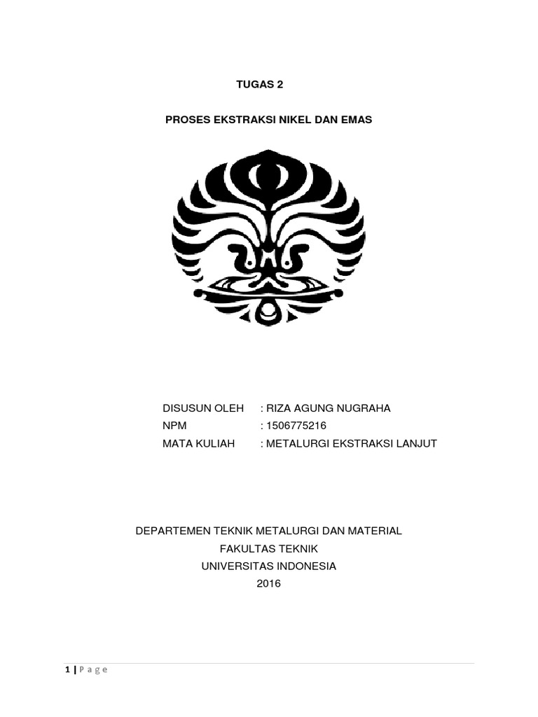Proses Ekstraksi Nikel Dan Emas | PDF