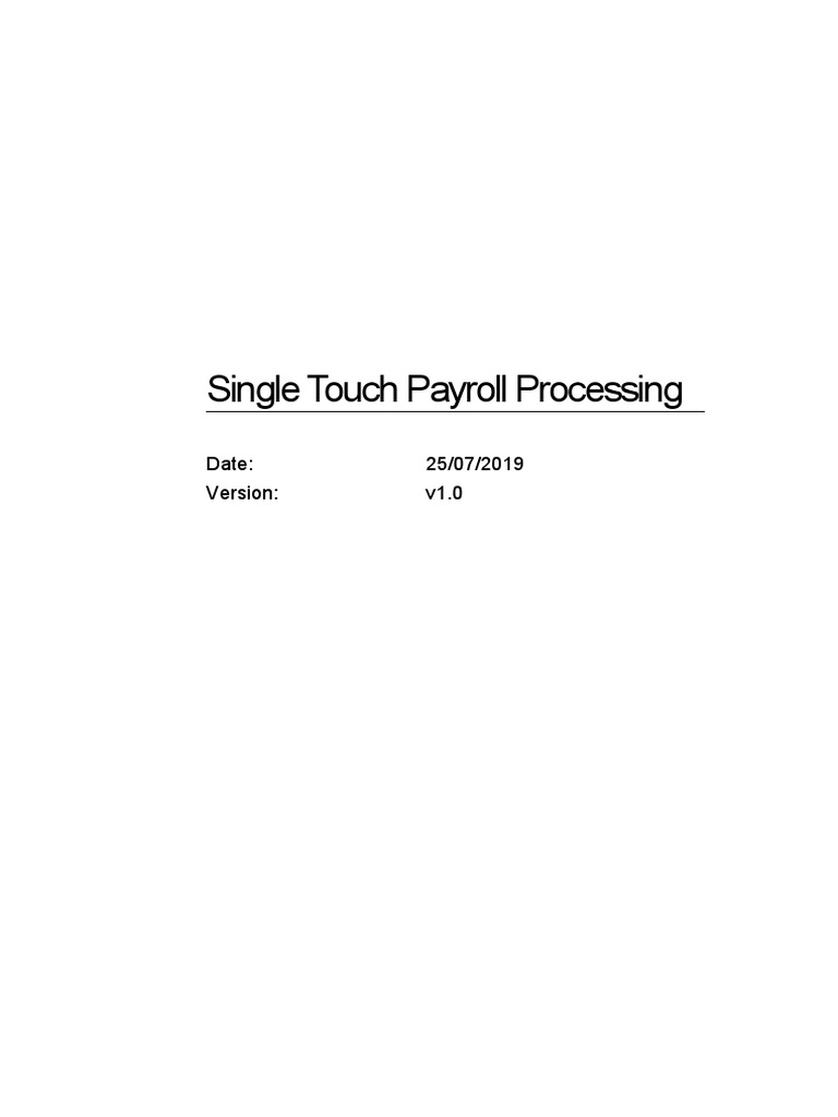 TIK Single Touch Payroll Processing Guide | PDF | Payroll | Cloud Computing