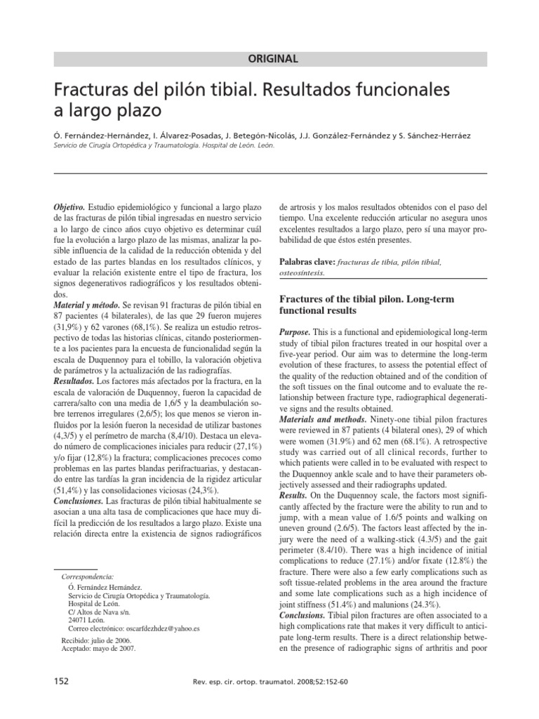 Pilon Tibial | PDF | Osteoartritis | Lesión