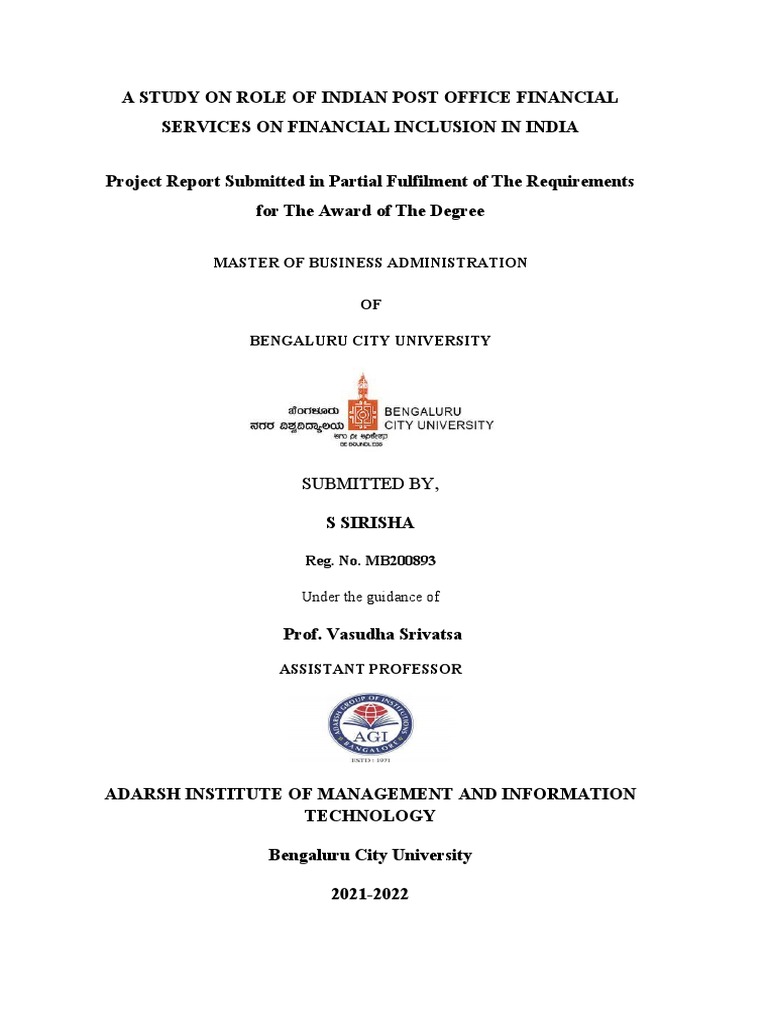 major project | PDF | Post Office | Economies