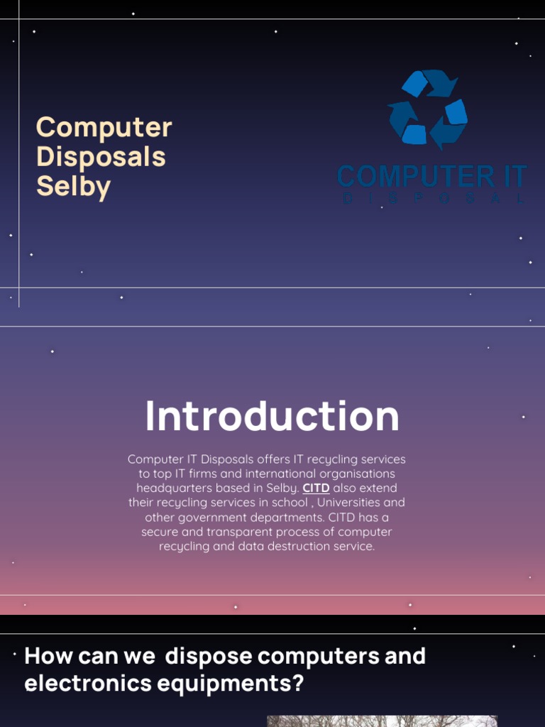 Computer Disposals Selby | PDF