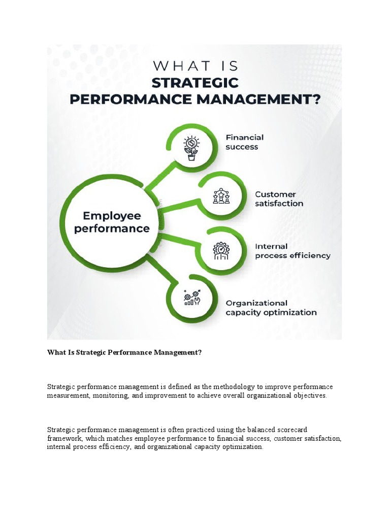 What Is Strategic Performance Management | PDF | Goal | Strategic ...