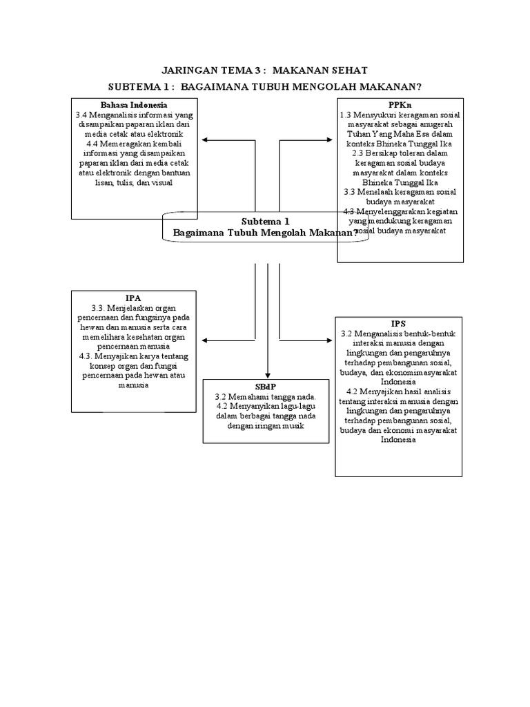 Jaringan Tema Kelas 5 Tema 3 | PDF
