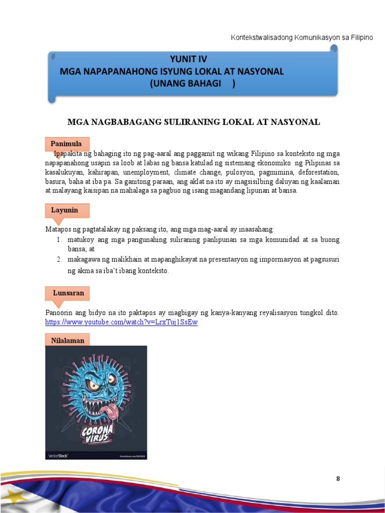 3 Mga Napapanahong Isyung Likat at Nasyonal | PDF
