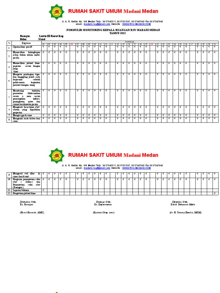 Contoh Format Form Monitoring LT 3 MONEV 2022 Februari | PDF