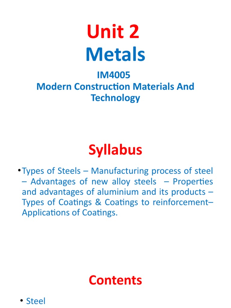 Types and Manufacturing of Steel | PDF | Steel | Steelmaking