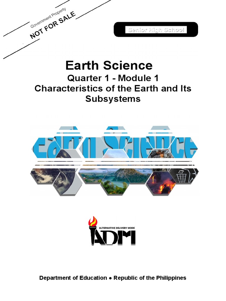 Earth Science: Quarter 1 - Module 1 Characteristics of The Earth and ...