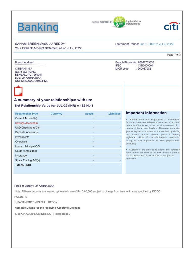 An Insightful Summary of Monthly Bank Account Activity and Relationship ...