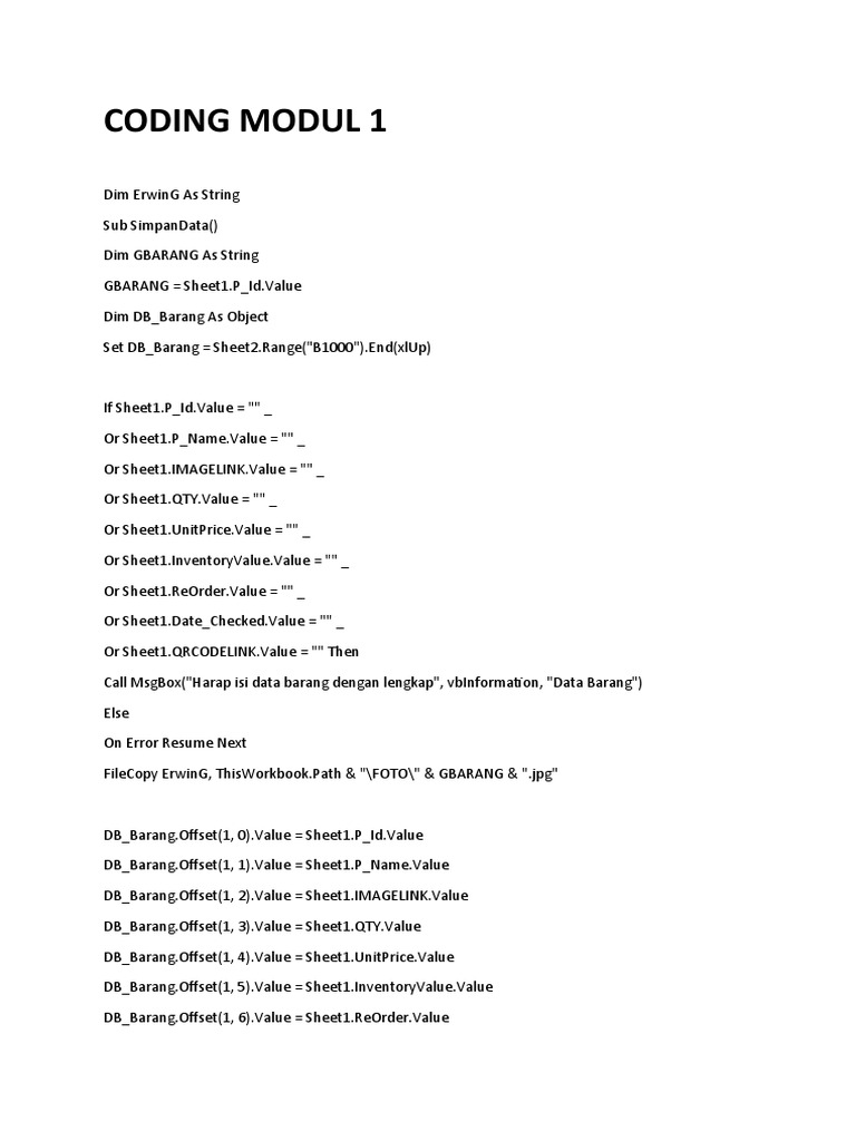 Coding Modul 1 | PDF | Computer Programming | Computing
