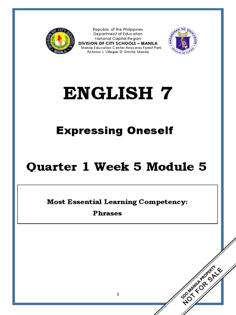ENGLISH 7 - Q1 - Mod5 | PDF