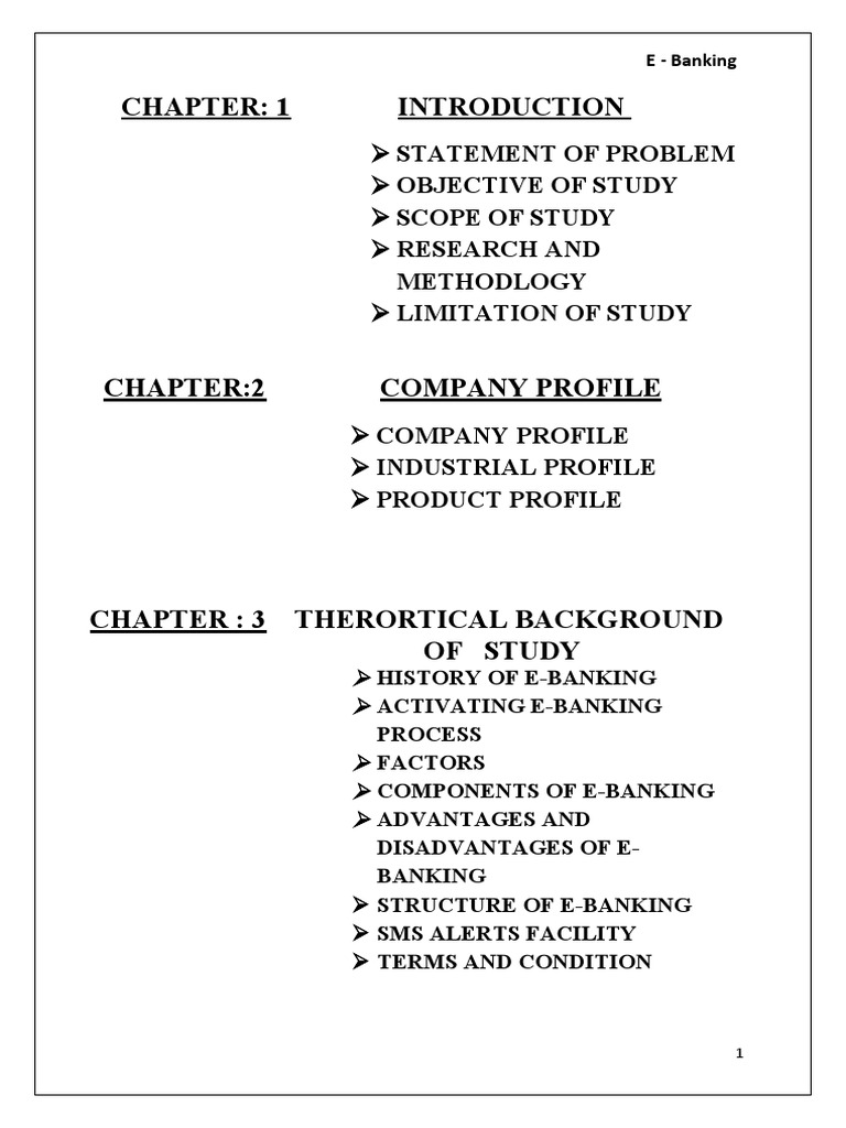Chapters Index Page No1111-1 | PDF | Online Banking | Banks & Banking