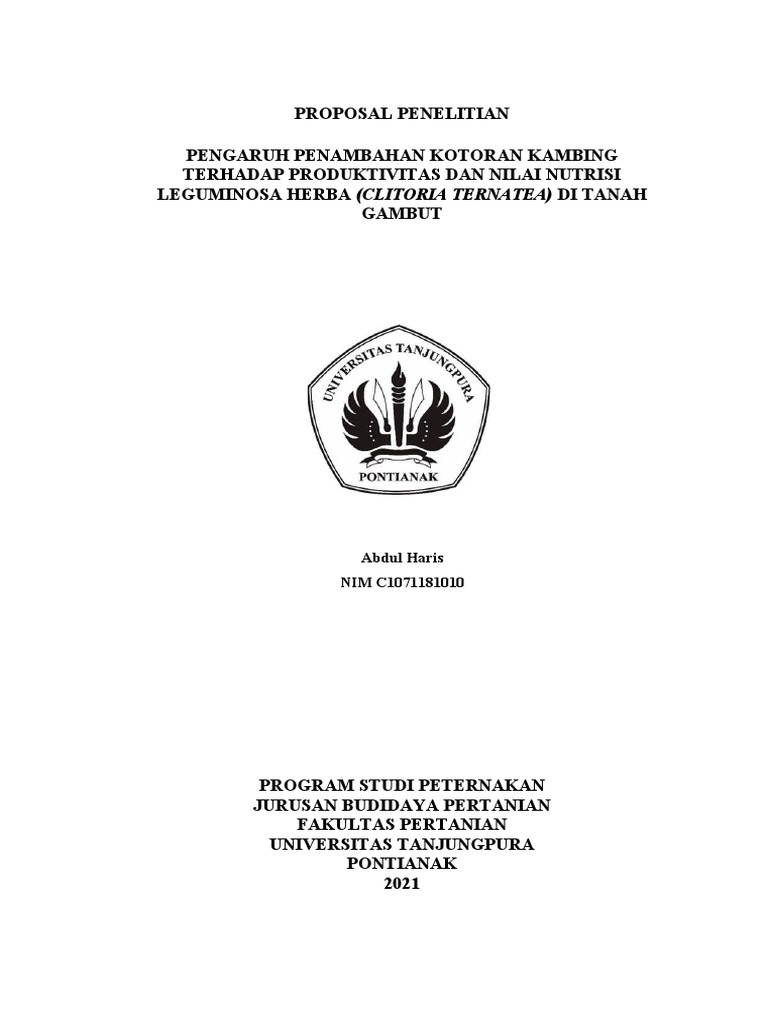 Proposal Penelitian Abdul Haris | PDF