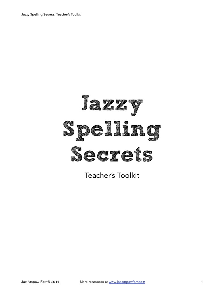 Jazzy Spelling Secrets | PDF | Orthography | Vowel