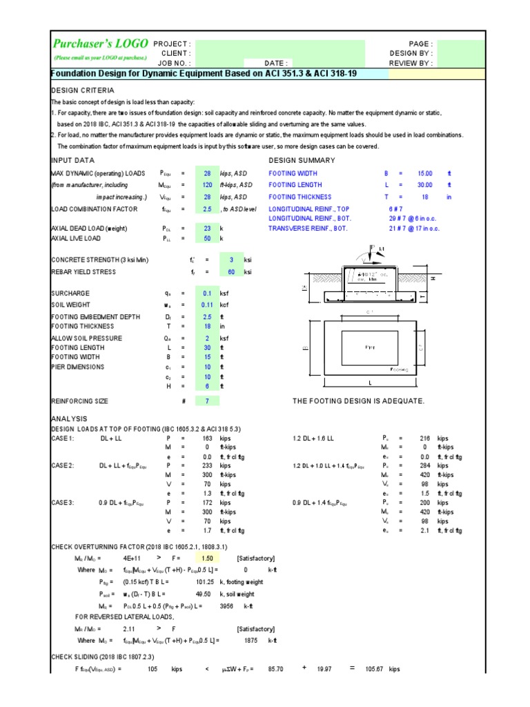 Foundation Design For Dynamic Equipment Based On ACI 351.3 & ACI 318-19 ...