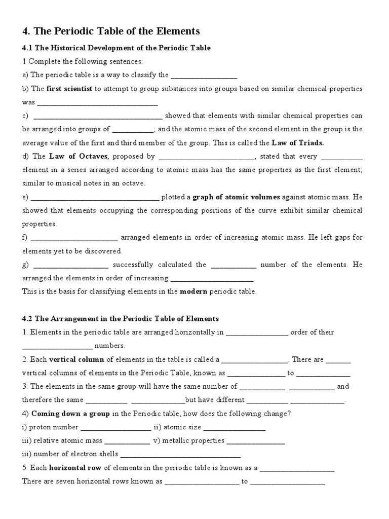 Periodic Table - Practical Exercises (2022) | PDF | Chlorine | Iodine