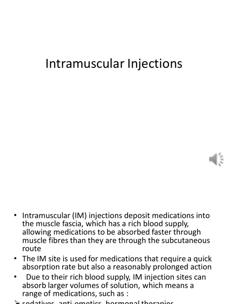 8-IM Injections 2 | PDF | Injection (Medicine) | Clinical Medicine