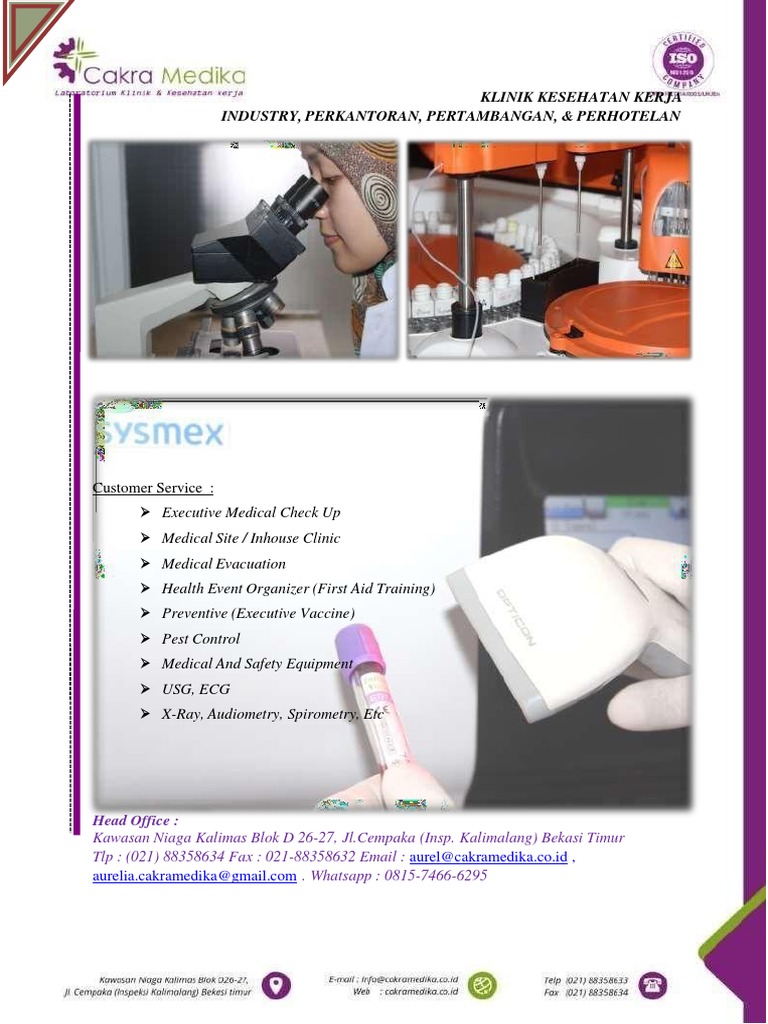 Penawaran MCU - PT Crown Worldwide Indonesia | PDF