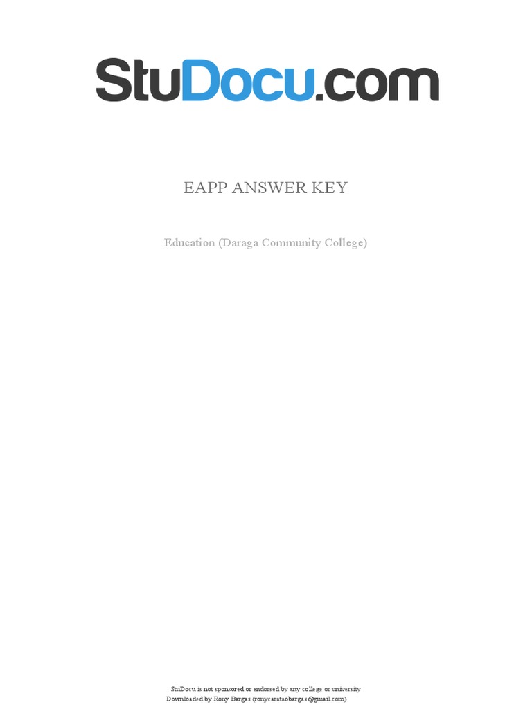 Eapp Answer Key: Education (Daraga Community College) | PDF | Analysis | Critical Thinking
