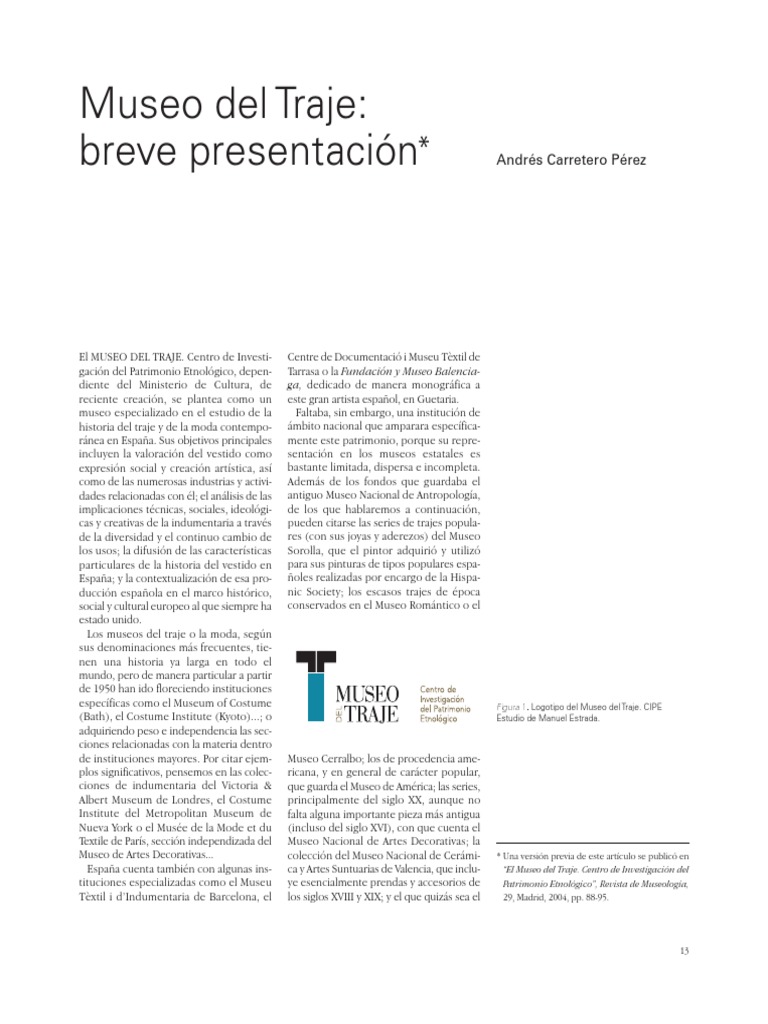 Museo Del Traje | PDF | Museo
