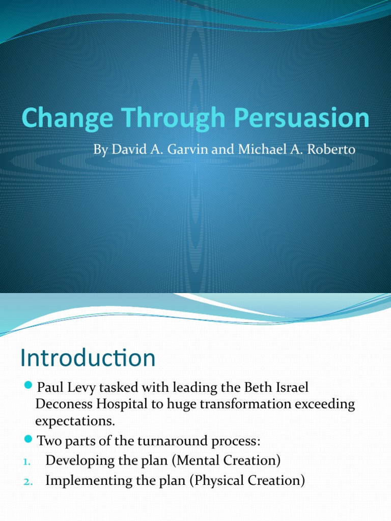 Change Through Persuasion | PDF | Layoff | Persuasion