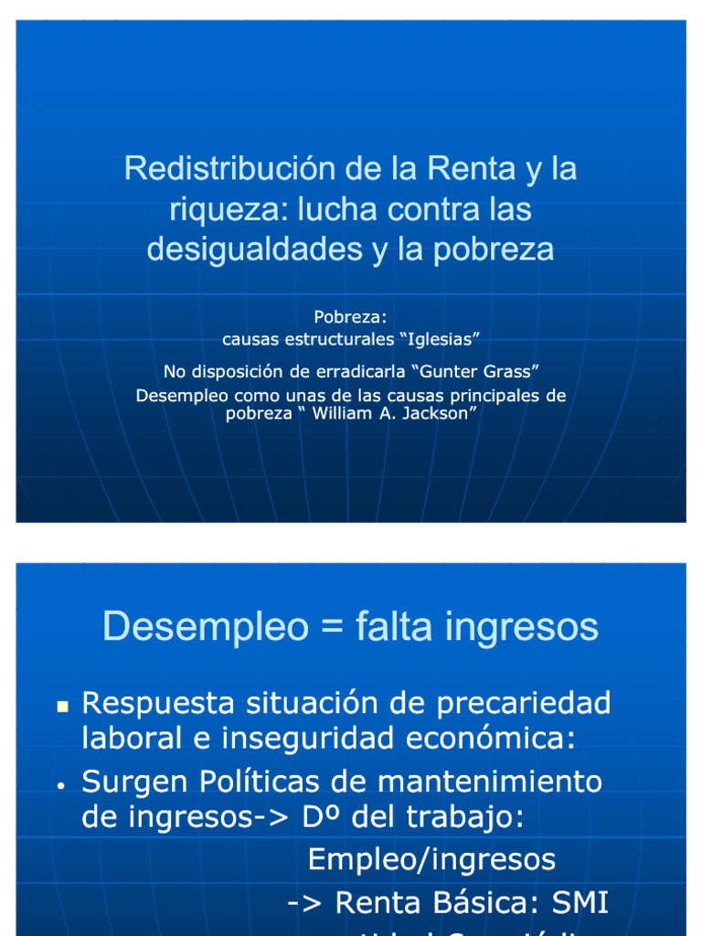 DIAPOSITIVAS 2 Redistribución de La Renta y La Riqueza | PDF | La ...