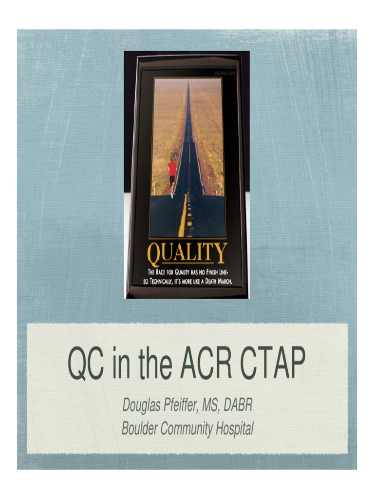 CTQC Acr | PDF | Ct Scan | Image Scanner